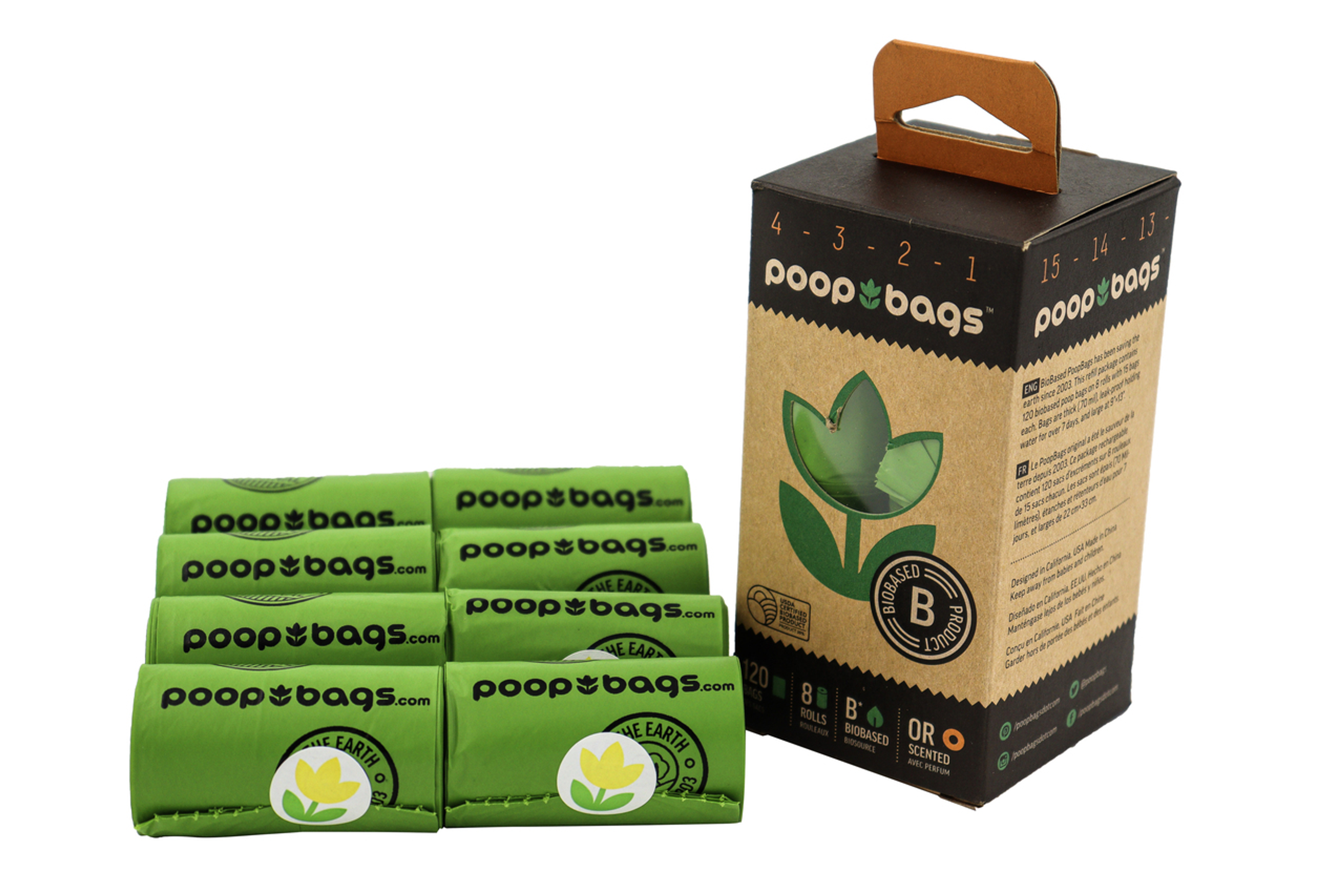 The Original Poop Bags Orange Scented USDA Biobased Rolls – Great Smile ...