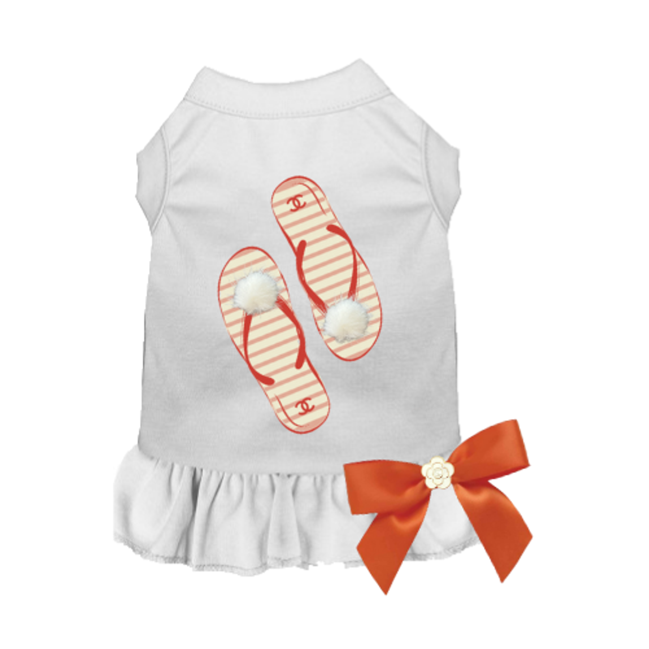 My Favorite Fuzzy Flip Flops Dog Dress – Great Smile Company