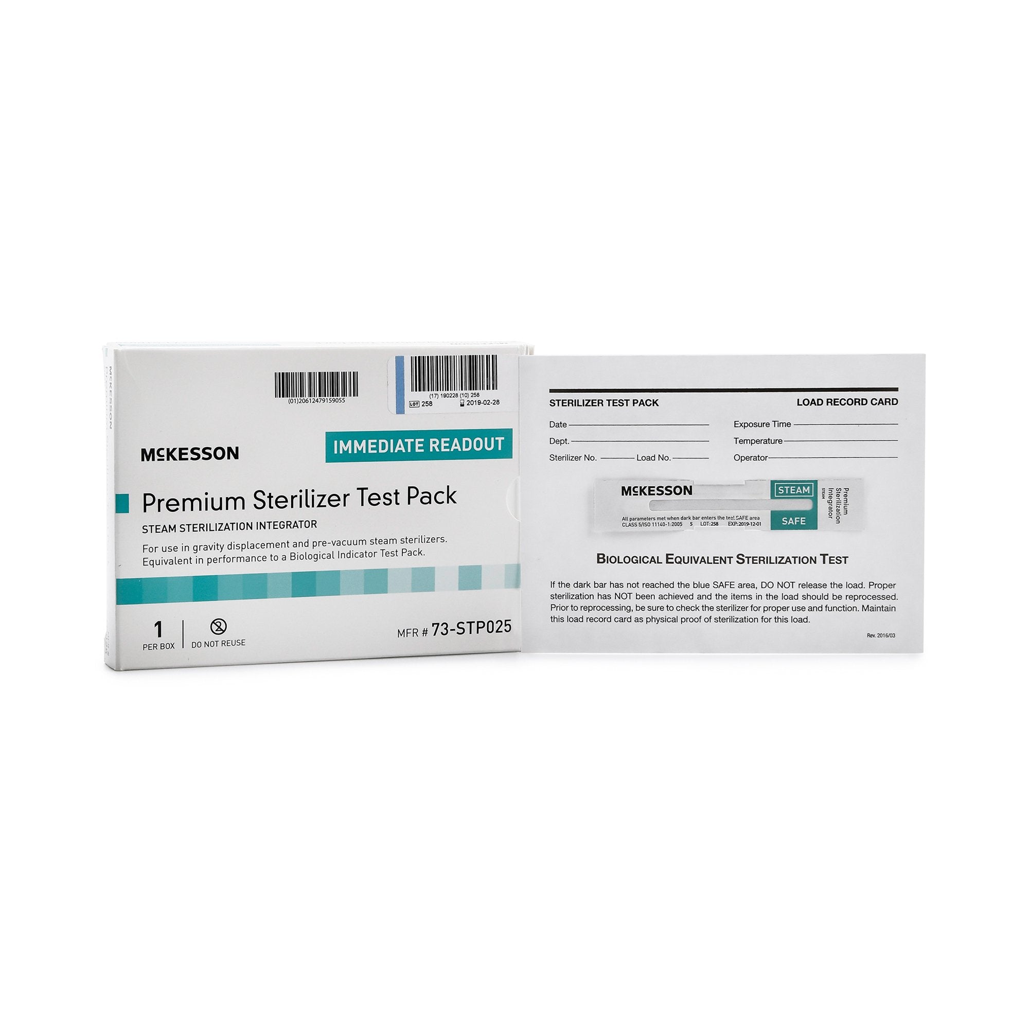 McKesson Sterilization Chemical Integrator Pack Steam, Packaging Type ...
