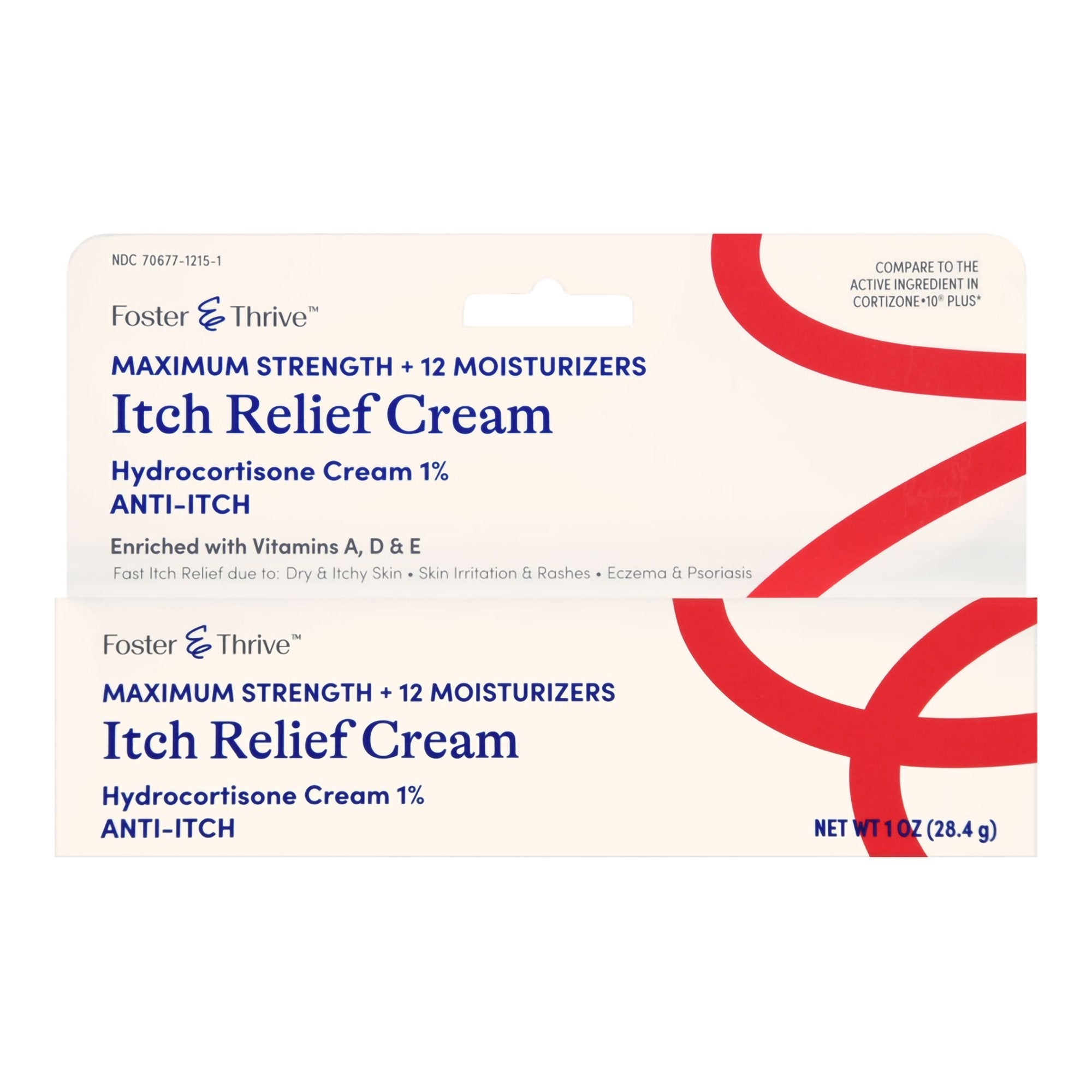 Itch Relief Foster & Thrive 1% Strength Cream 1 oz. Tube | Great Smile ...