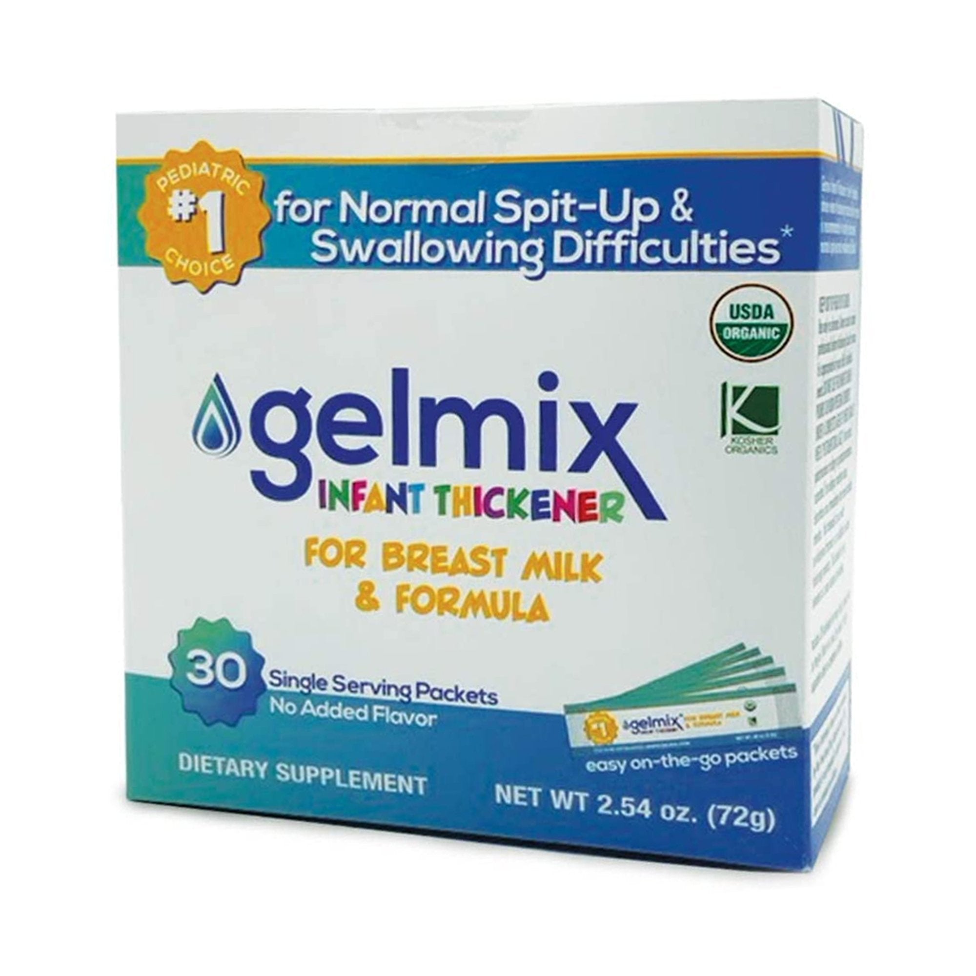 Gelmix Infant Formula & Breast Milk Thickener - 2.4g Individual Packets ...