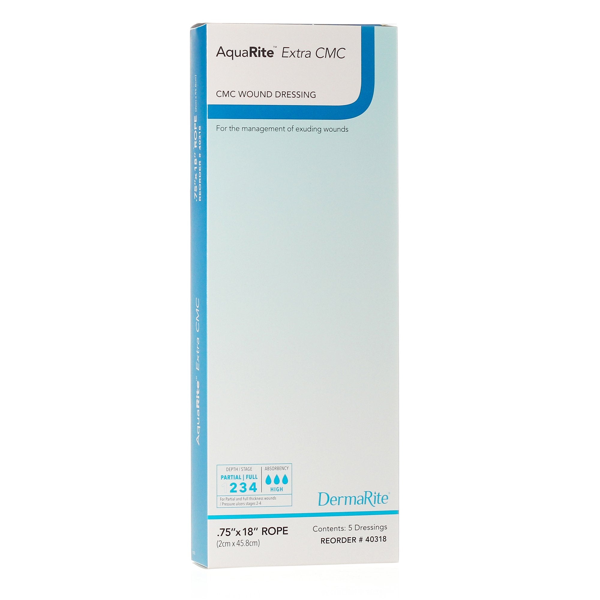 Gelling Fiber Wound Dressing AquaRite™ Extra CMC 3/4 X 18 Inch Rope St ...