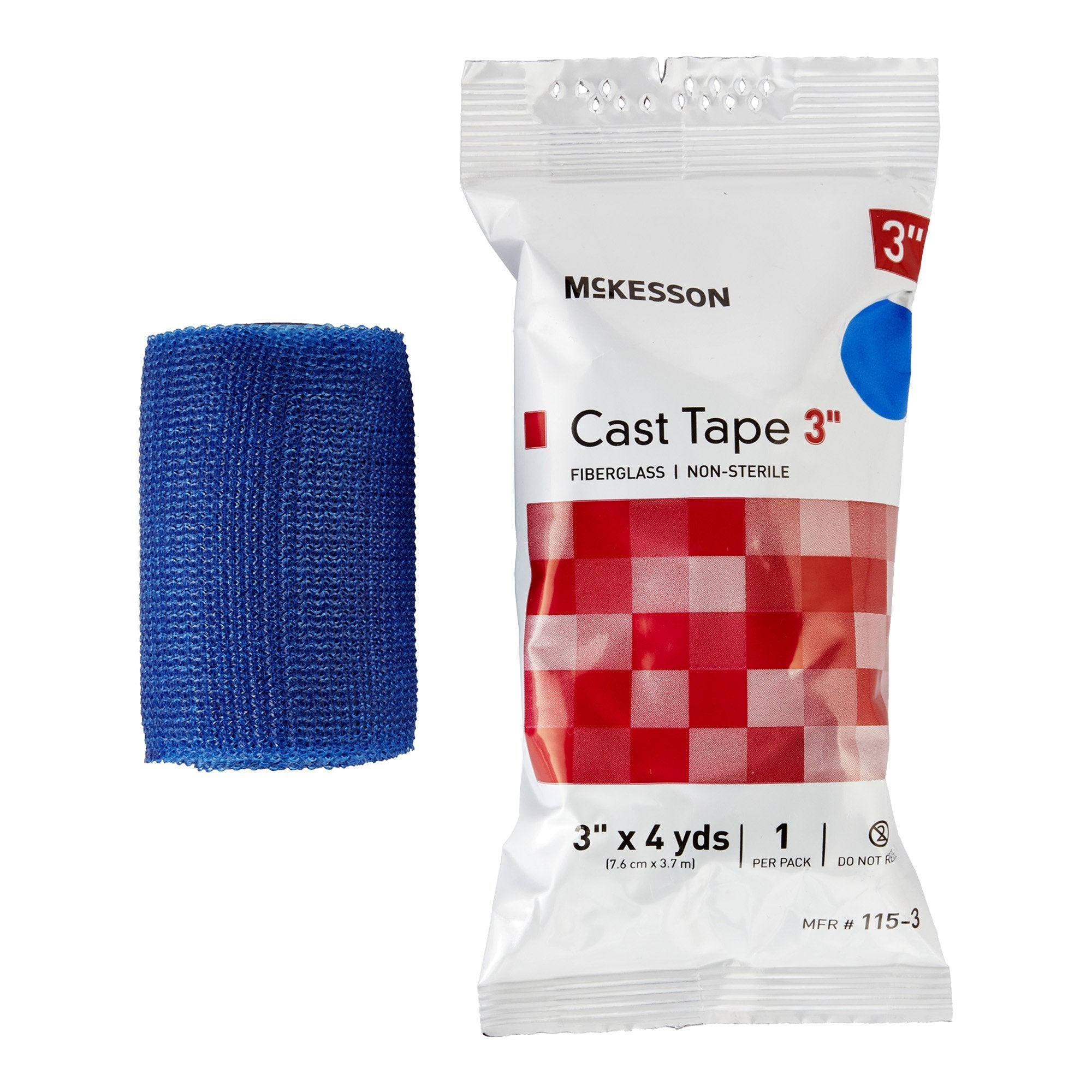Cast Tape McKesson 3 Inch X 12 Foot Fiberglass Blue – Great Smile Company