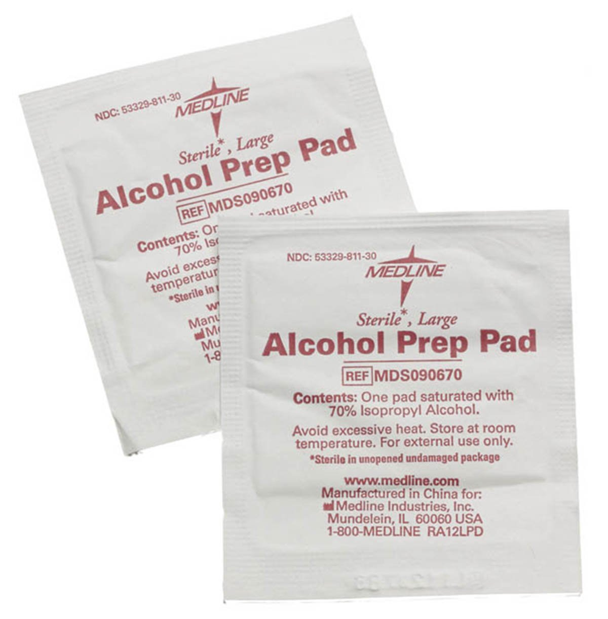 Alcohol Prep Pad Medline 70% Strength Isopropyl Alcohol Individual ...