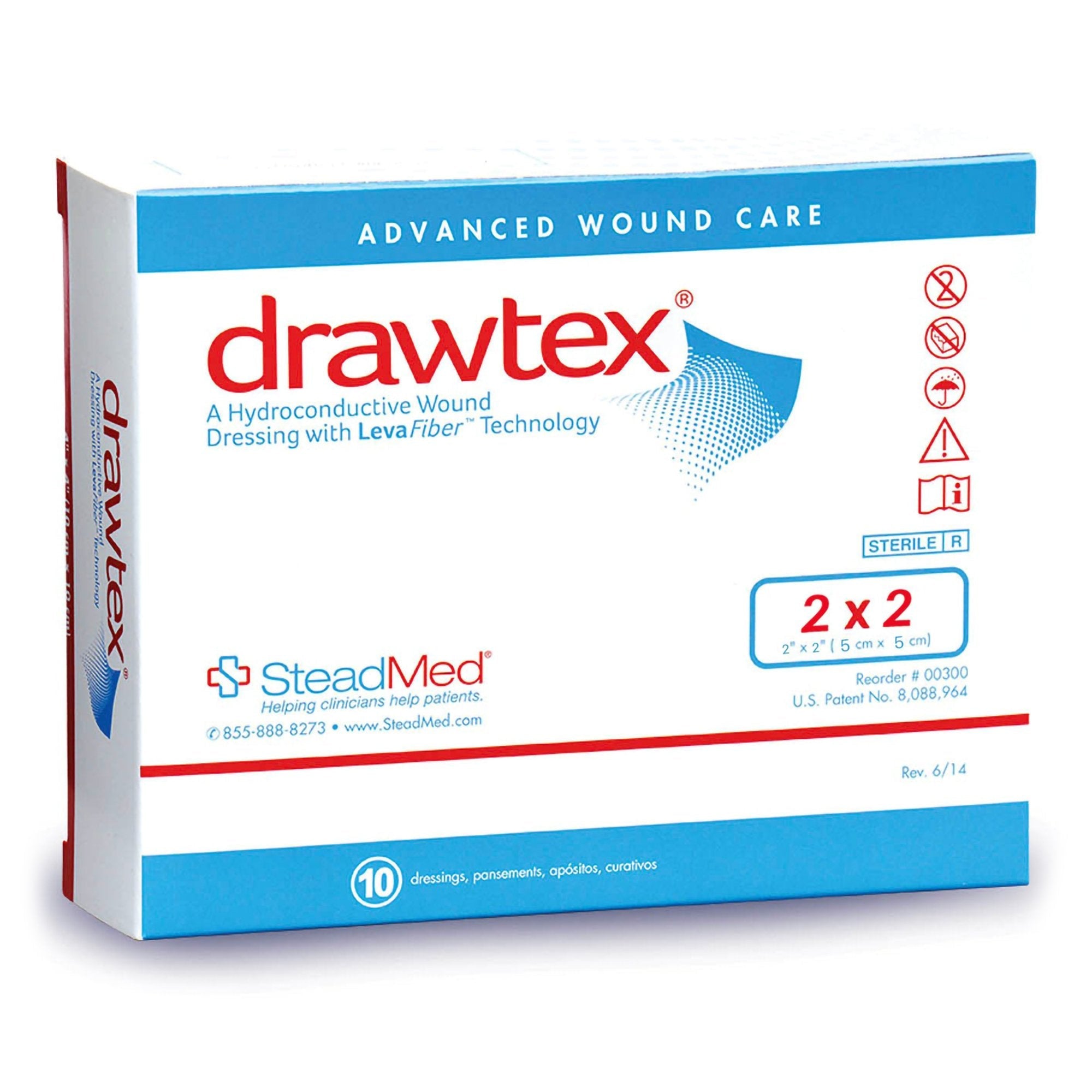 Hydroconductive Wound Dressing Drawtex 2 X 2 Inch Square | Great Smile ...