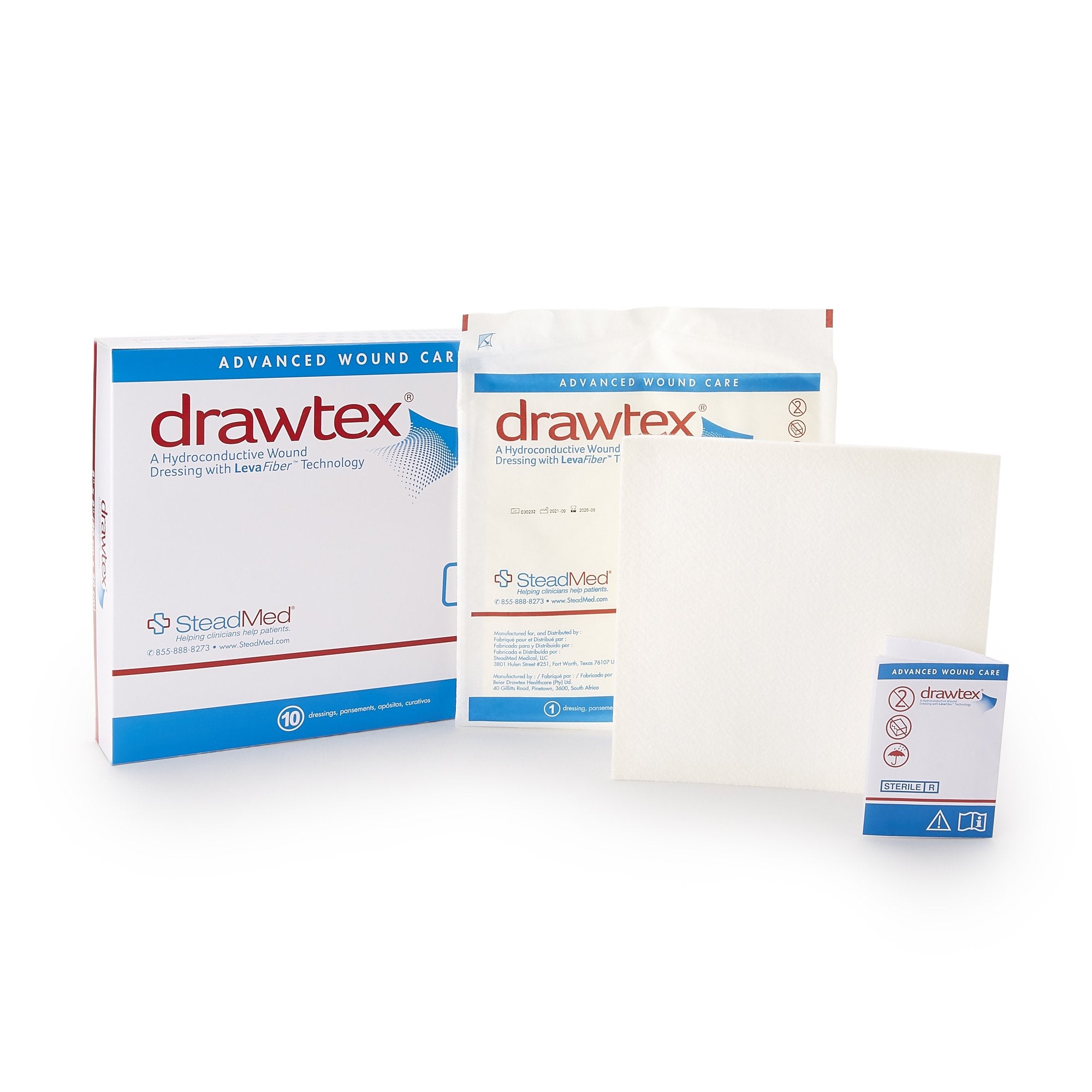 Hydroconductive Wound Dressing Drawtex 8 X 8 Inch Square | Great Smile ...