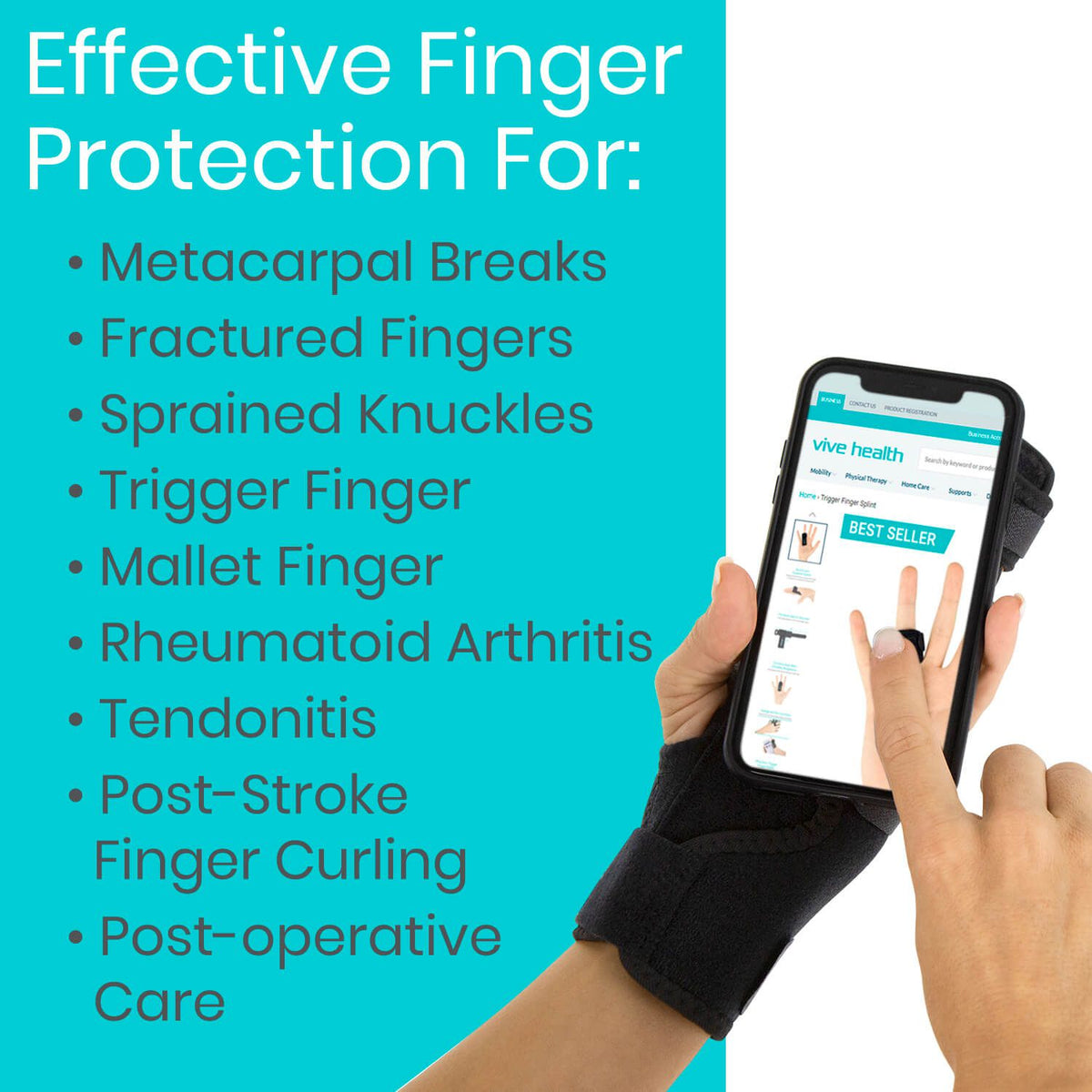 Vive Health Dual Trigger Finger Splint – Great Smile Company